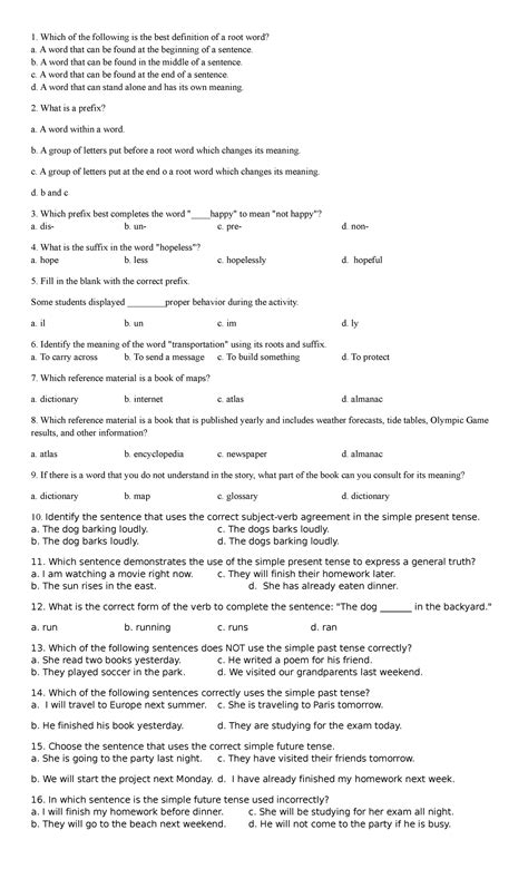 Sample Exam Item Analysis Which Of The Following Is The Best