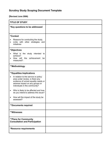Scoping Document Template Pl