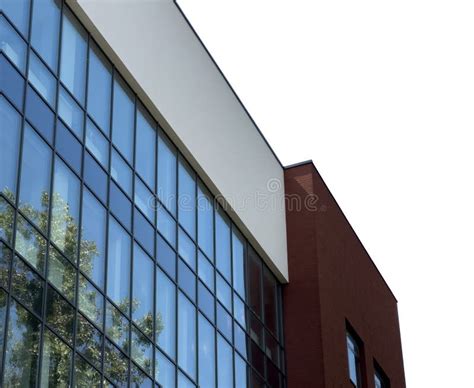 Modern Urban Building Exterior With Glass Windows And Concrete Facade