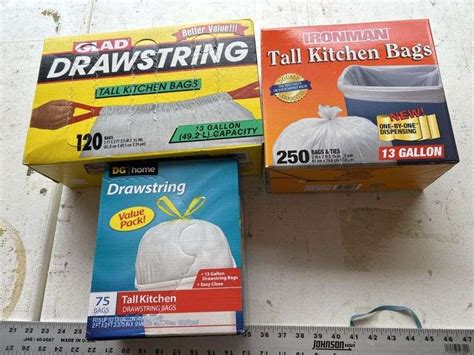 Assorted Trash Bags Legacy Auction Company