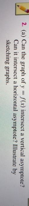 solved 2 a can the graph of y f x intersect a vertical