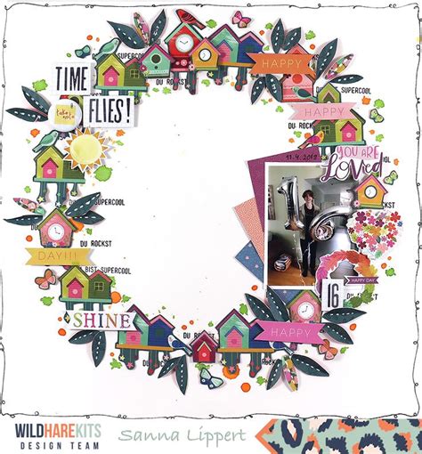Time Flies The Wild Hare Kits Wild Hare Scrapbooking Layouts Hare