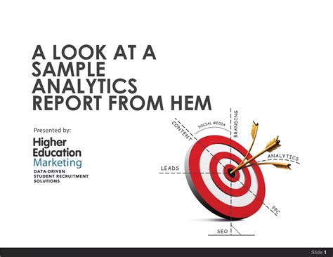 A Look At A Sample Analytics Report From Higher Education Marketing Pdf