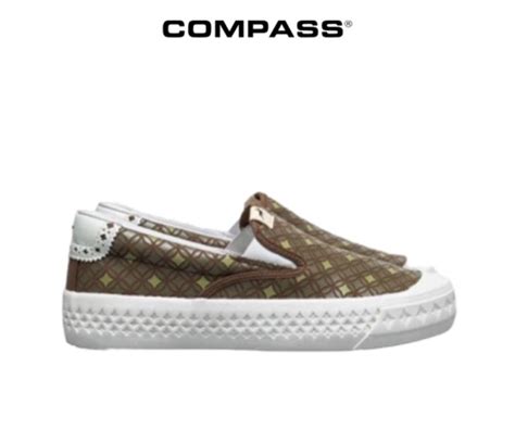 Compass Slip On Kawung Camel Mens Fashion Footwear Sneakers On
