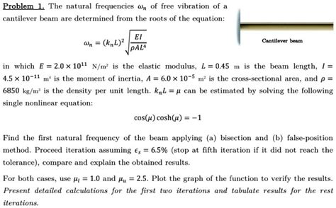 Natural Frequency Of Cantilever Beam Formula The Best Picture Of Beam