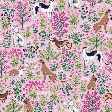 Printfresh Pink Must Love Dogs Peel And Stick Wallpaper Sample
