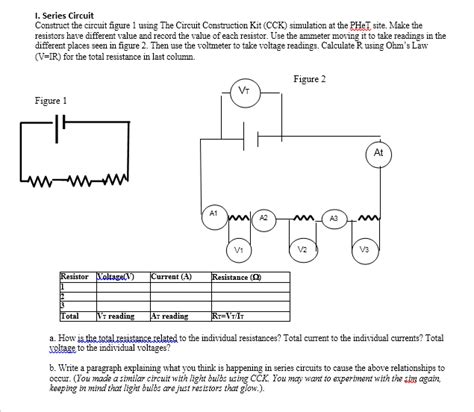 Solved I Series Circuit Construct The Circuit Figure Chegg