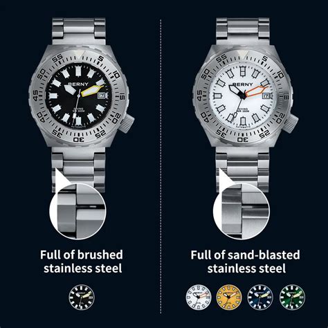 Berny Men Automatic Halios Holotype Homage Diver Watch Am09026m Berny