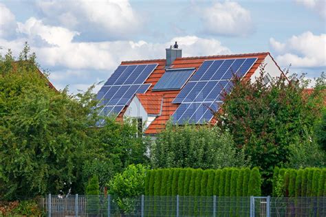 Modern House With Photovoltaic And Solar Heating System Stock Image Colourbox