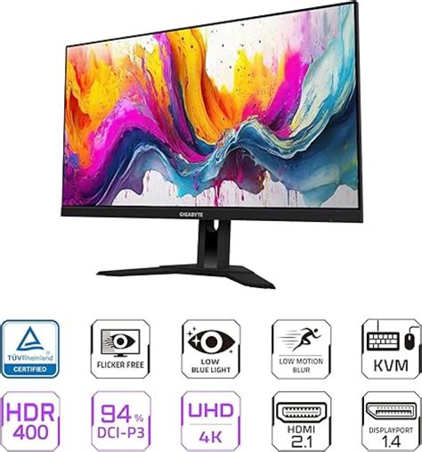 Monitor Gigabyte 28p M28u Ips 144hz 1ms 4k Hdr400 Max Frame