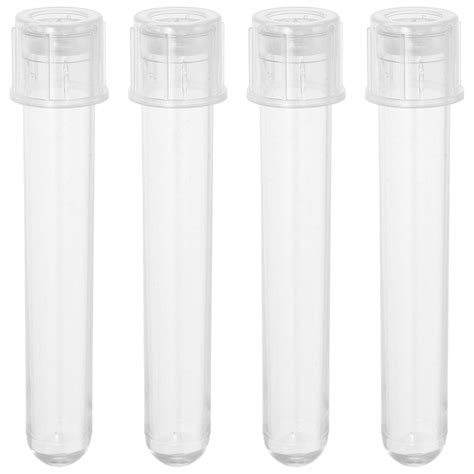 Reachise 24pcs Test Tubes With Cap Plastic Sample Testing Tubes Cells