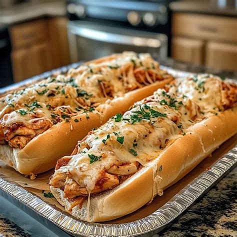 Slow Cooker Parmesan Garlic Chicken Sandwiches