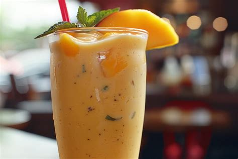 Premium Photo Mango Lassi With Green Tea