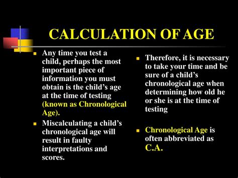 Calculating Chronological Age Dikion