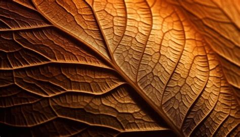 Premium Ai Image Vibrant Leaf Vein Pattern On Yellow Backdrop Generated By Ai