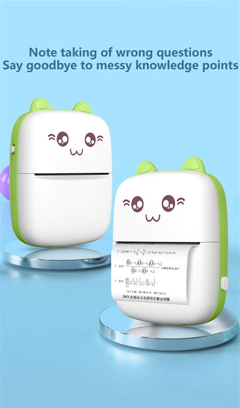 Mini Portable Thermal Printer Paper Photo Pocket Thermal Printer Mini Printer Cute Printer
