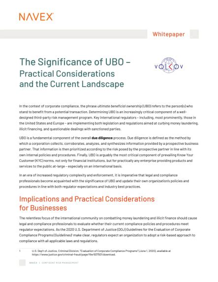 The Significance Of Ubo Practical Considerations And The Current