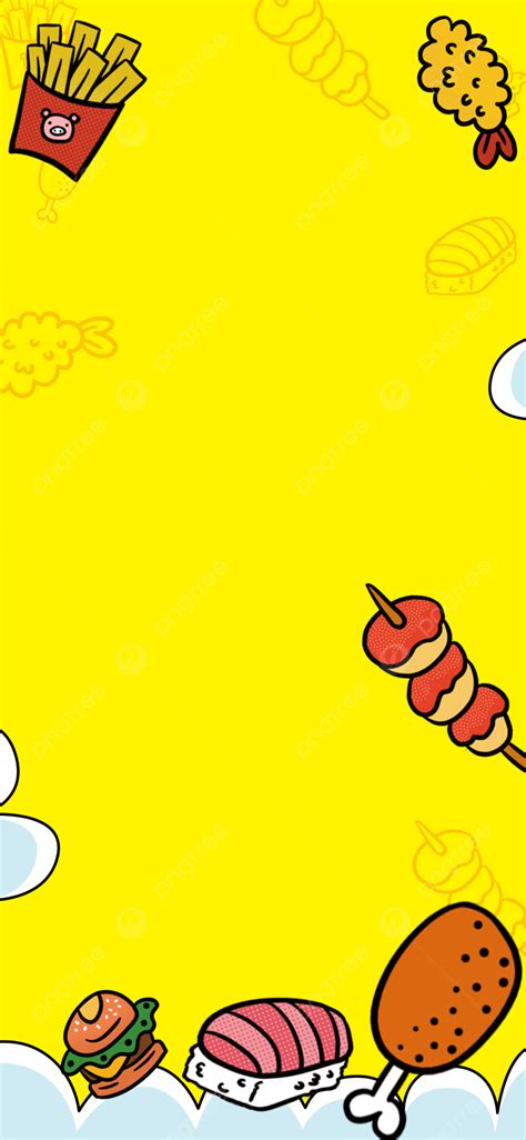 Yellow Food Creative Food Festival Background Design Wallpaper Image