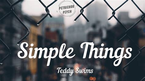 Teddy Swims Simple Things Lyrics Hd Chords Chordify