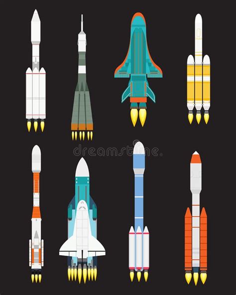 Vector Technology Ship Rocket Cartoon Design For Startup Innovation Product And Cosmos Fantasy