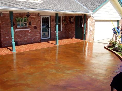 Acid Stain Concrete Patio Diy Concrete Stain Concrete Stain Patio