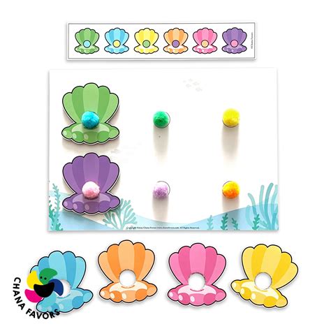 Seashell Mix And Match Printable Engaging Activity For Etsy