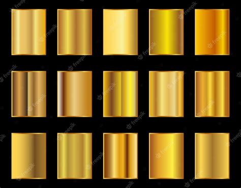 Premium Vector Set Of Gold Foil Texture Background Golden Copper