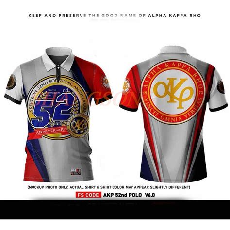 Ready Stock 2025 Akp 52st Anniversary Alpha Kappa Rho Full