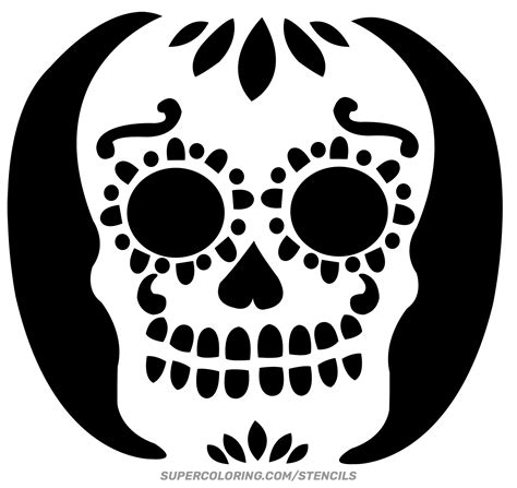 Printable Skull Stencil