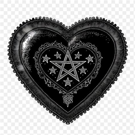 Png Gothic Heart Pentagram Design Free Png Rawpixel