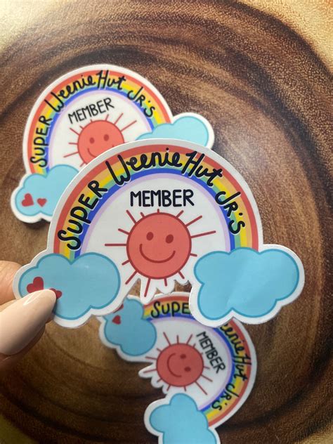 Spongebob Super Weenie Hut Jr Member Title Glossy Rainbow Cloud And