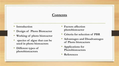 Photo Bioreactor Typesadvantagedisadvantagecontruction Pdf Science