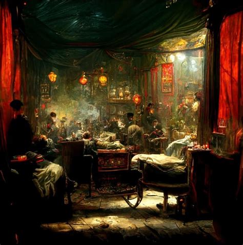 19th Century Opium Den Rmidjourney