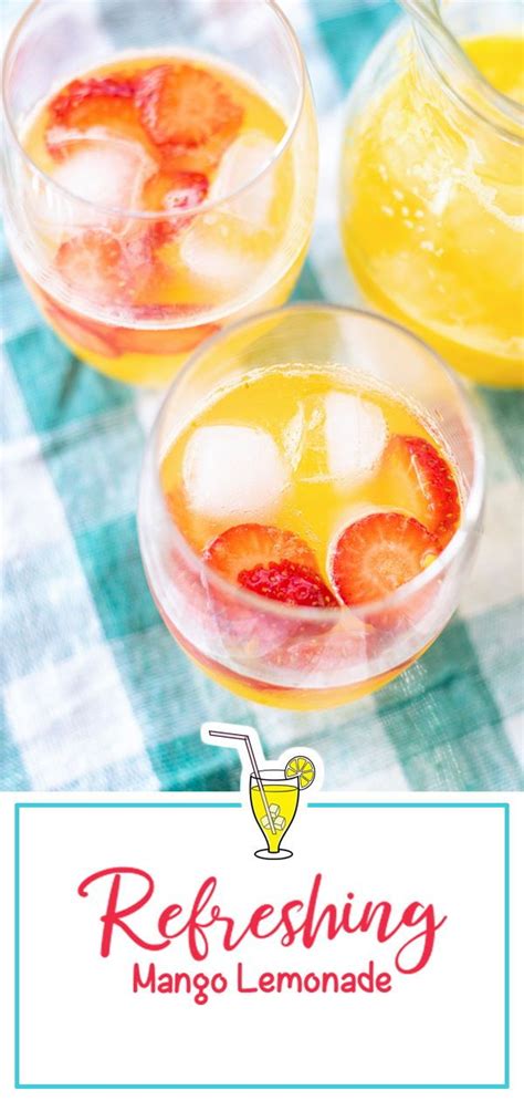 Tropical Strawberry Mango Lemonade Using 5 Ingredients Only Mango