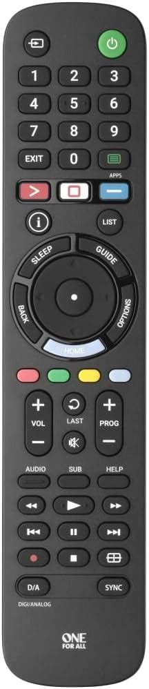 One For All Tv Replacement Remote Compatible With Sony Tvs Only Lcd