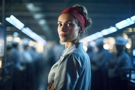 Premium Photo Female Manufacturing Supervisor Overseeing Production