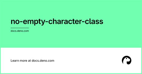 No Empty Character Class
