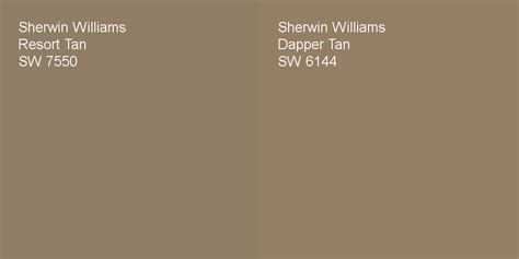 Sherwin Williams Resort Tan Vs Sherwin Williams Dapper Tan Comparison