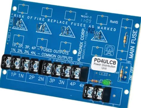 Altronix PD4ULCB UL Listed Sub Assembly Power Distribution Module Instruction Manual