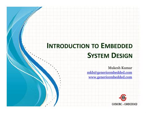 Introduction To Embedded System Design Pdf