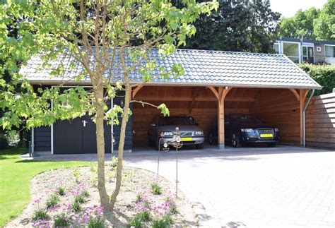 Schuur Met Carport Brandola Houtbouw