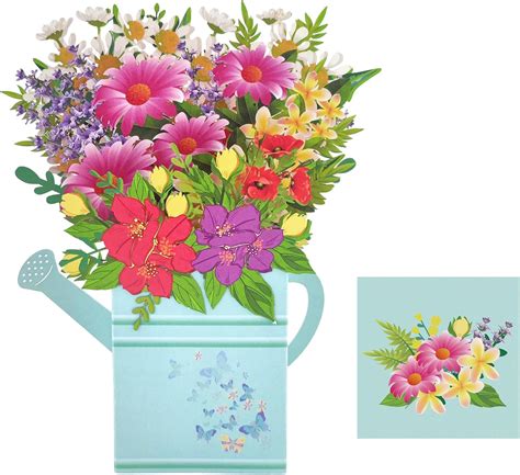 Absofine Pop Up Geburtstagskarte 3d Gänseblümchen Blumen Karte Danke