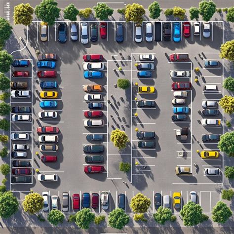Efficient Parking Space Layout In A Mall Premium Ai Generated Image