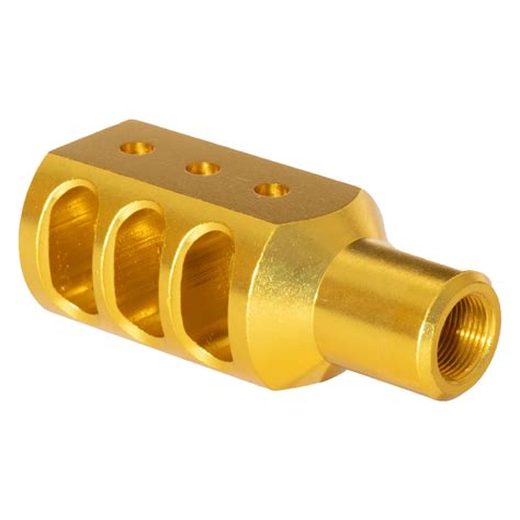 1 2x28 Threaded Muzzle Brake For 22lr Gold