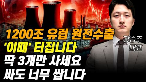 주식 1200조 유럽 원전수출 이때 터집니다 딱 3개만 사세요 싸도 너무 쌉니다 2월주식전망 두산중공업 원전