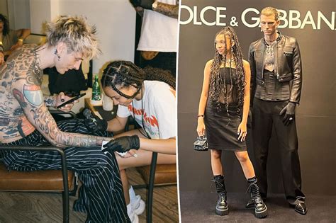 Machine Gun Kelly Allows Daughter Casie 13 To Give Him A Tattoo B
