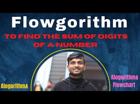 Part Algorithm Flowchart To Find The Sum Of Digits Of A Number Full Explained YouTube