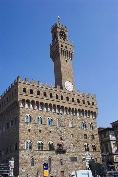 Palazzo Vecchio Façade Florence Italie 2006 Ferry Building San