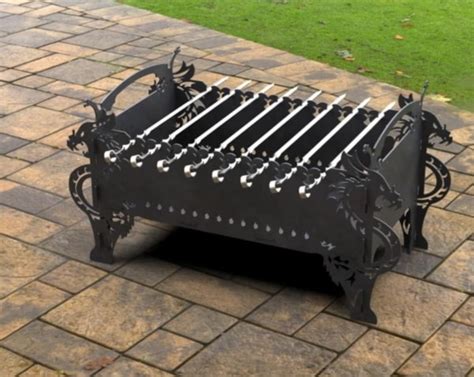 Plasma Cutting Dragon Brazier 3mm Bbq Grill Plans Cdr File Vectors File