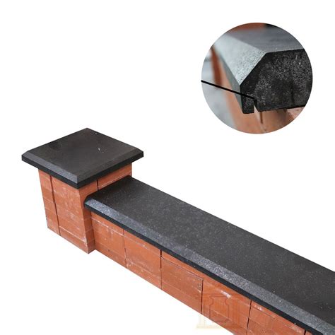 Black Stone Wall Coping 5cm Thick Pisa Stone